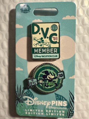 DISNEY VACATION CLUB MEMBERS 2024 2 PIN SET LOGO MICKEY SUITCASE ...
