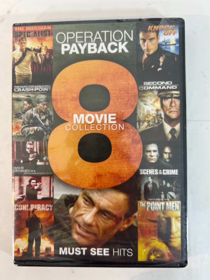 8 Movie Collection: Operation Payback (DVD) Dolph Lundgren Jean-Claude ...