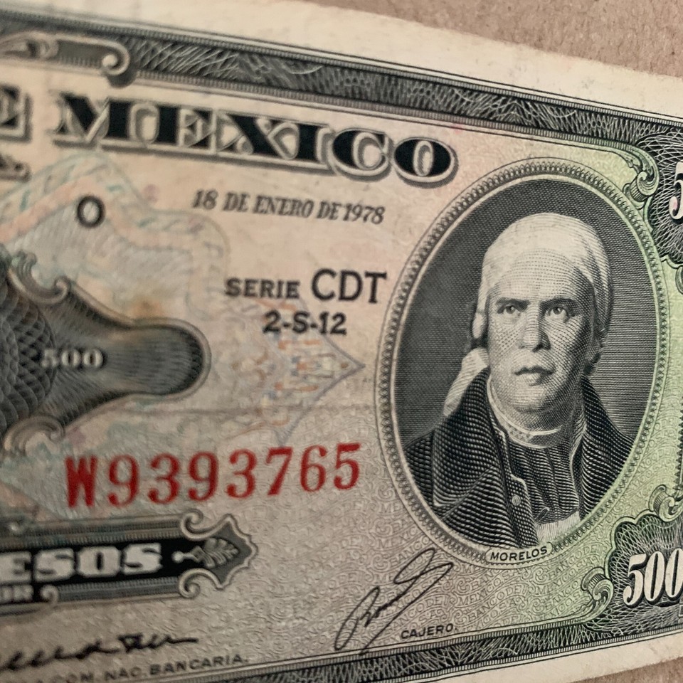🇲🇽 Mexico 500 Pesos Banknote 1978 VF Mexican Currency Paper Money ...