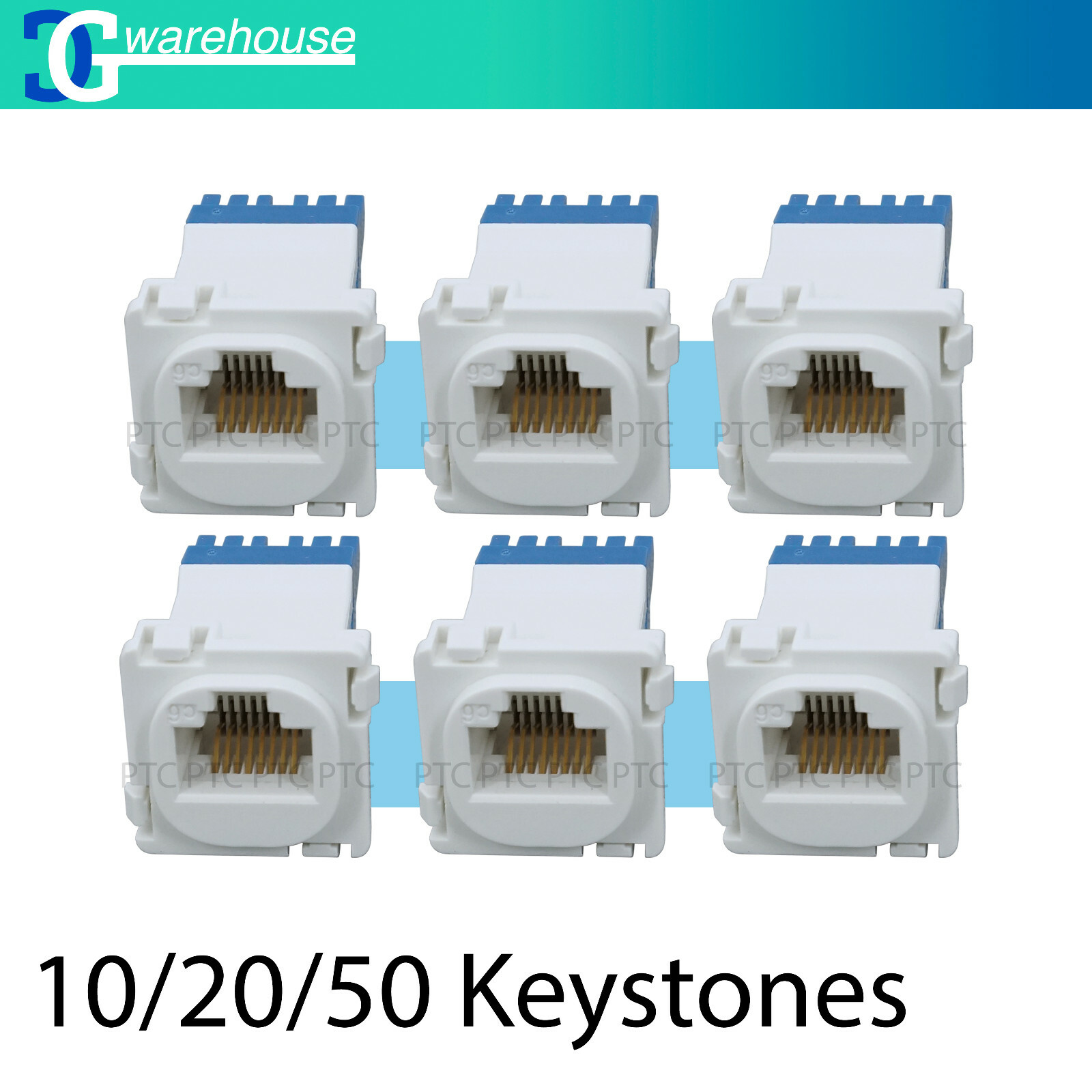 10/20/50 CAT6/Cat5 RJ45 Network LAN Data Jack Mech Insert Clipsal Bulk ...