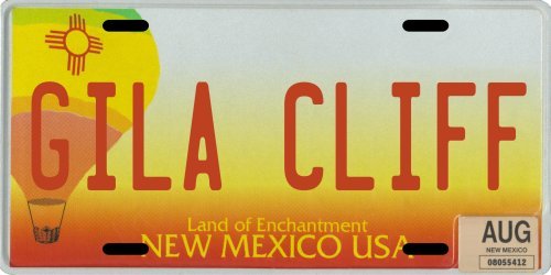 Gila Cliff New Mexico Land of Enchantment Hot Air Balloon License plate ...