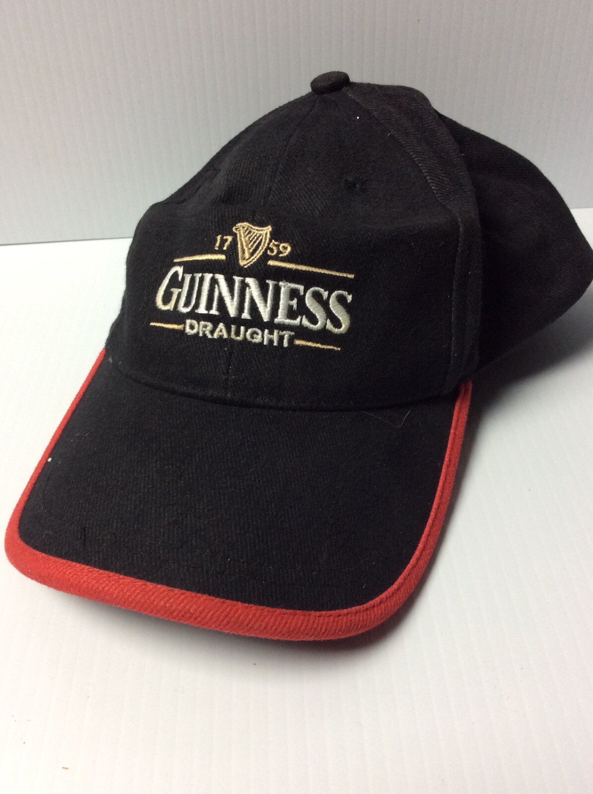 Guinness Draught Adjustable Hat Baseball Cap Black Be… - Gem