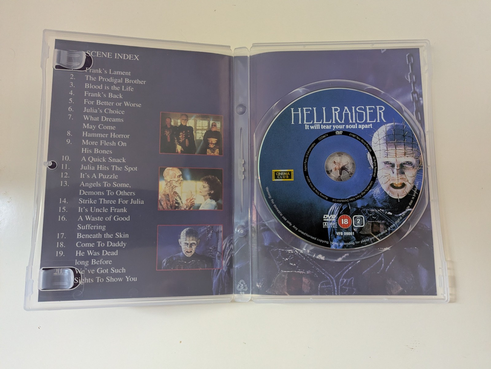 Hellraiser DVD - Widescreen - Pinhead - Region 2 - Horror film | eBay UK