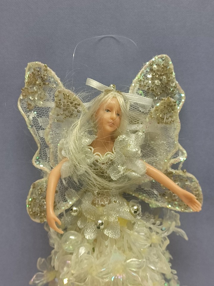 Vintage Woodland Fairy Doll Pixie Elf Fantasy Posable Wings Iridescent ...