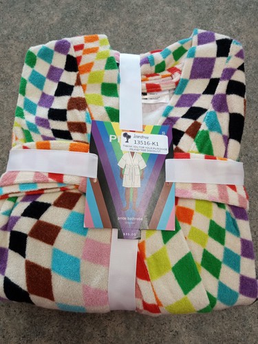 Target Pride Bathrobe **SIZE SMALL** Unisex Checker Rainbow NEW | eBay