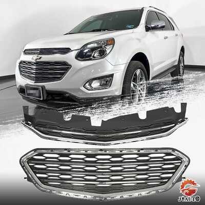Chrome Front Bumper Grill Upper Lower Grille For 2016-2017 Chevrolet ...
