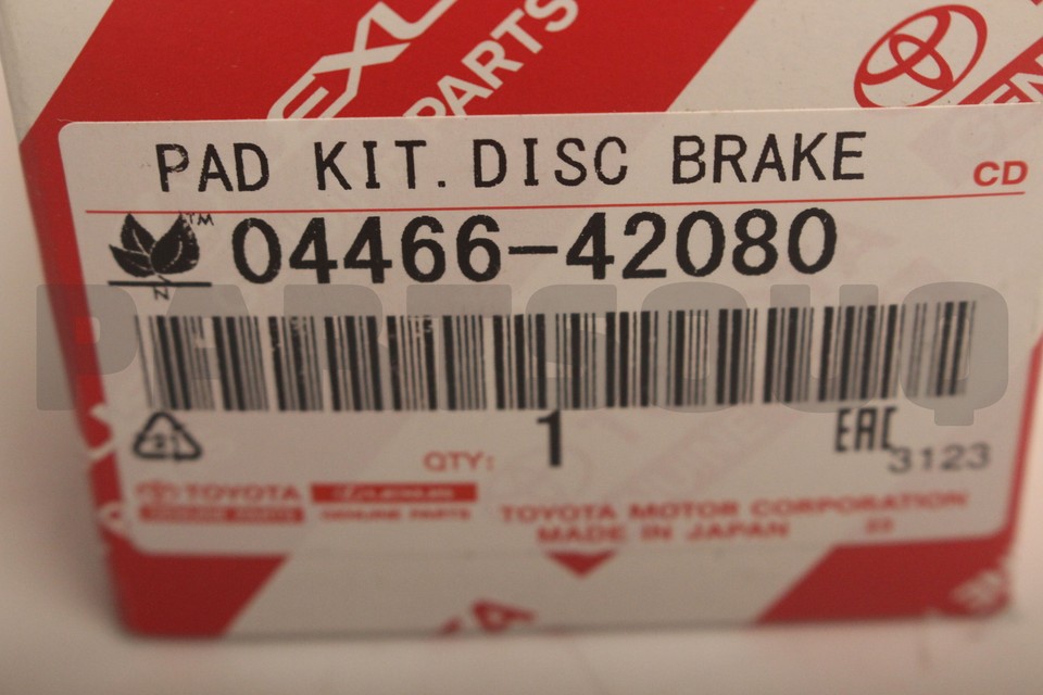 0446642080 Genuine Toyota PAD KIT, DISC BRAKE, REAR 04466-42080 | eBay