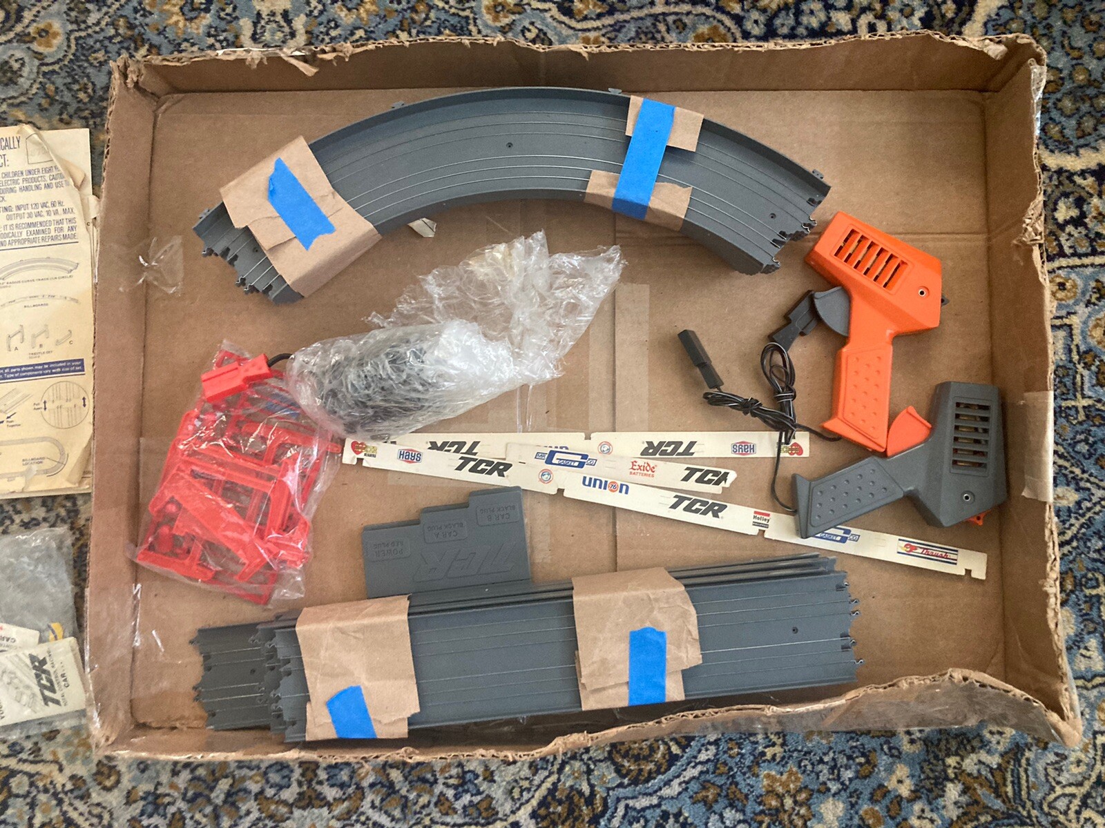 VINTAGE 1977 IDEAL TCR JAM SLOT CAR RACEWAY SLOTLESS TRACKS USED AS IS ...