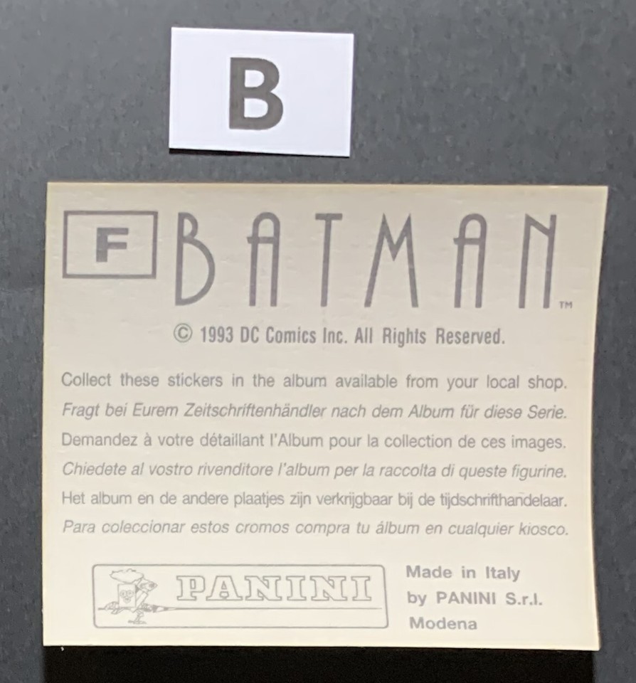 1993 Panini Batman Animated Series Hologram Sticker Cards - Pick Choose ...