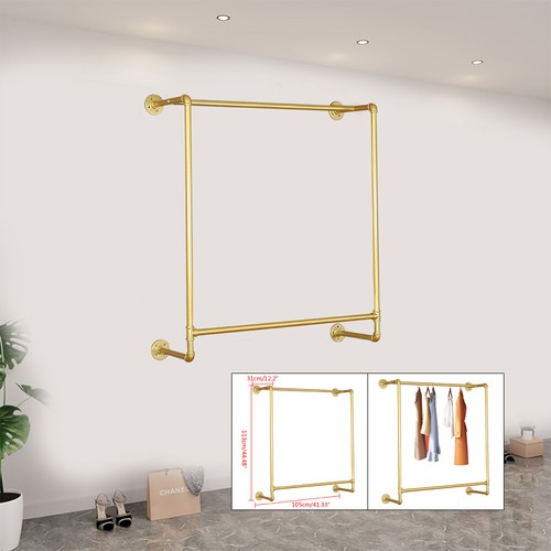 Wall Mounted Clothes Rack Detachable Wall Hanging Bar Garment Rack ...