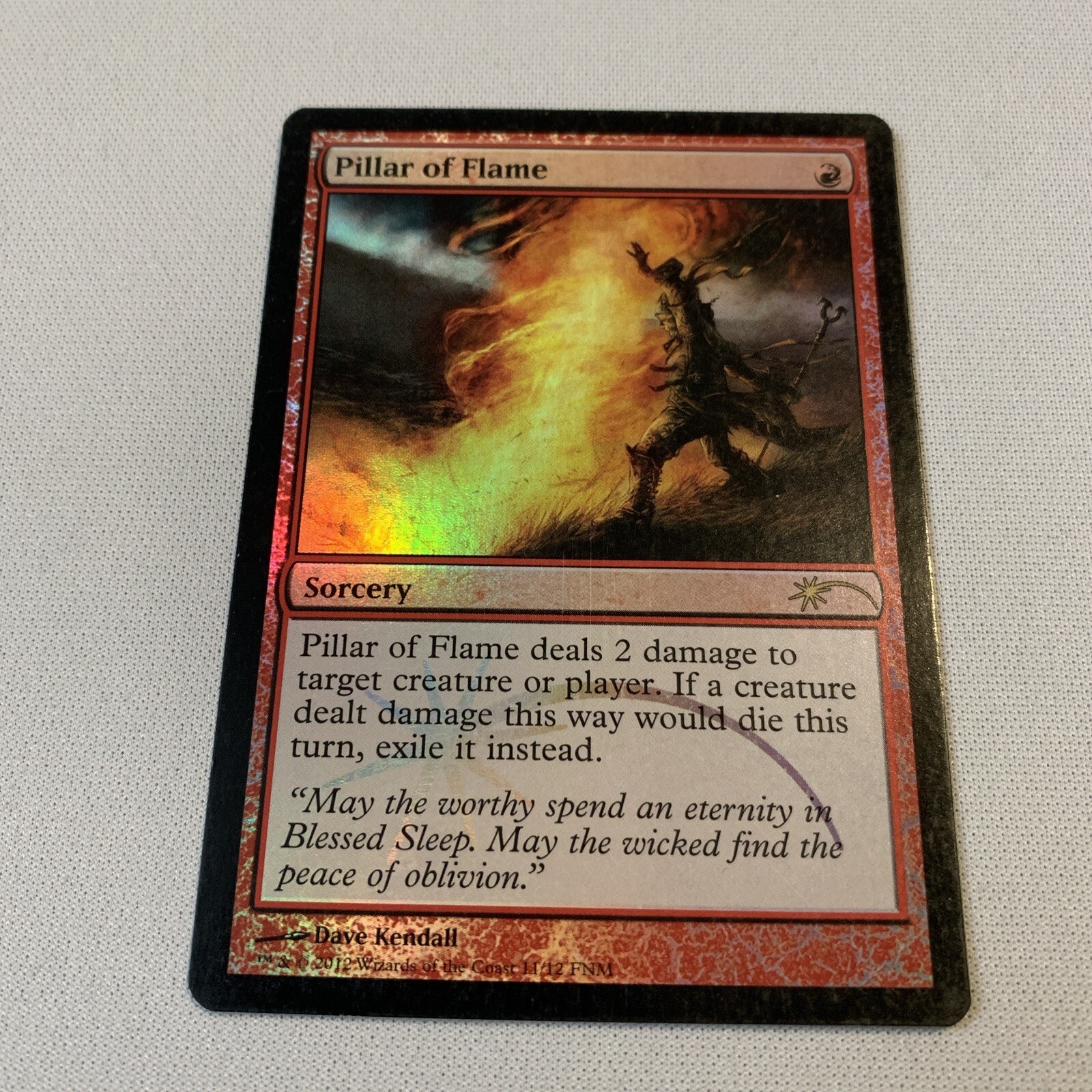 Magic the Gathering MTG FNM Promo PILLAR OF FLAME Foil Sp (A) | eBay