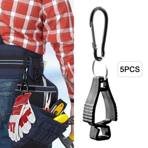 5x Glove Clip Holder Plastic Interlock Carabiner Hook Work Safety ...