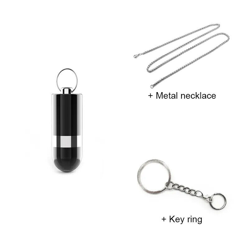Mini voice activated recorder hidden necklace recording listening spy ...