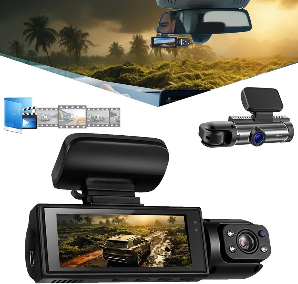 Saker Front & Rear Dashcam-1080P Front & Interior Camera | eBay UK