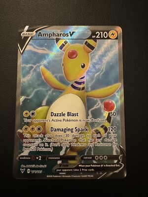 POKÉMON TCG AMPHAROS V 171/185 SWSH VIVID VOLTAGE FULL ART!! | eBay