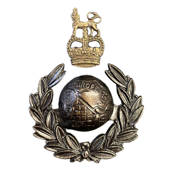ROYAL MARINES COMMANDO BERET WO1 / OFFICER & MOD BRONZE CAP BADGE RM ...