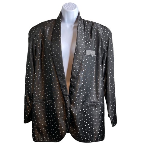 Vintage Danny Noble Gray Polka Dot Blazer Size M Retro 90’s Y2K Vibes ...