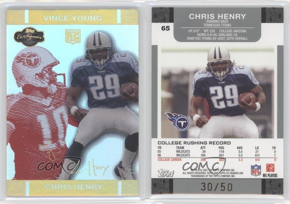 2007 Co-Signers Red Changing Faces Hyper Gold 30/50 Vince Young Chris ...