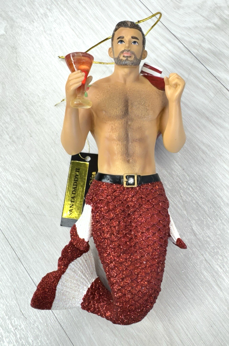 December Diamonds SANTA DADDY II Merman Ornament 2016, Sexy Claus w ...