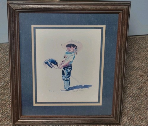 17x15 Framed EDNA HARPER Western Horse Cowgirl Print Limited Edition 52 ...