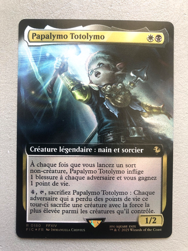 Mtg Magic Final Fantasy FFXIV Papalymo Totolymo Extended Art FOIL 182 ...