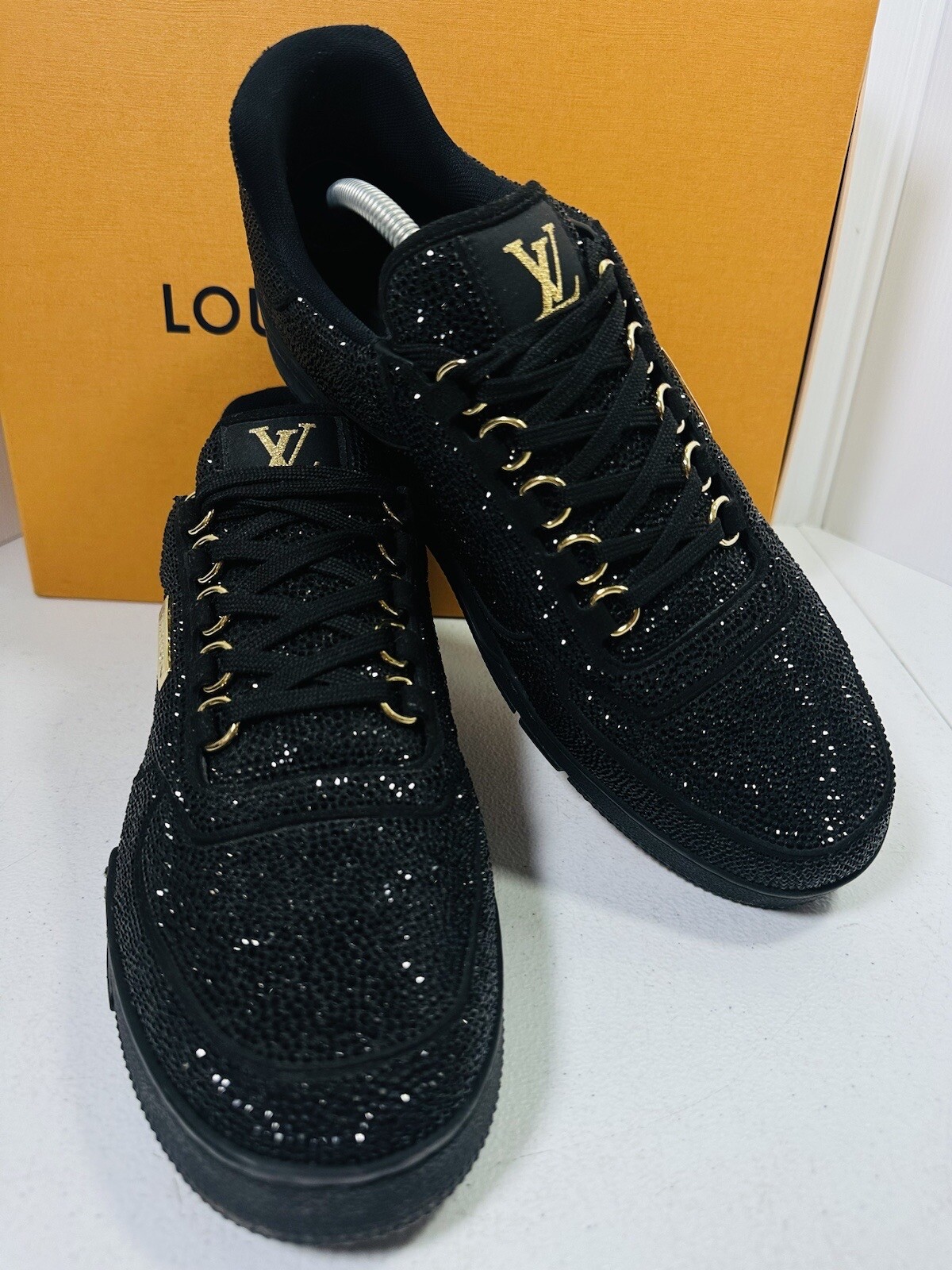 Louis Vuitton LV Rhinestone Crystals Sneaker Shoes Si… - Gem