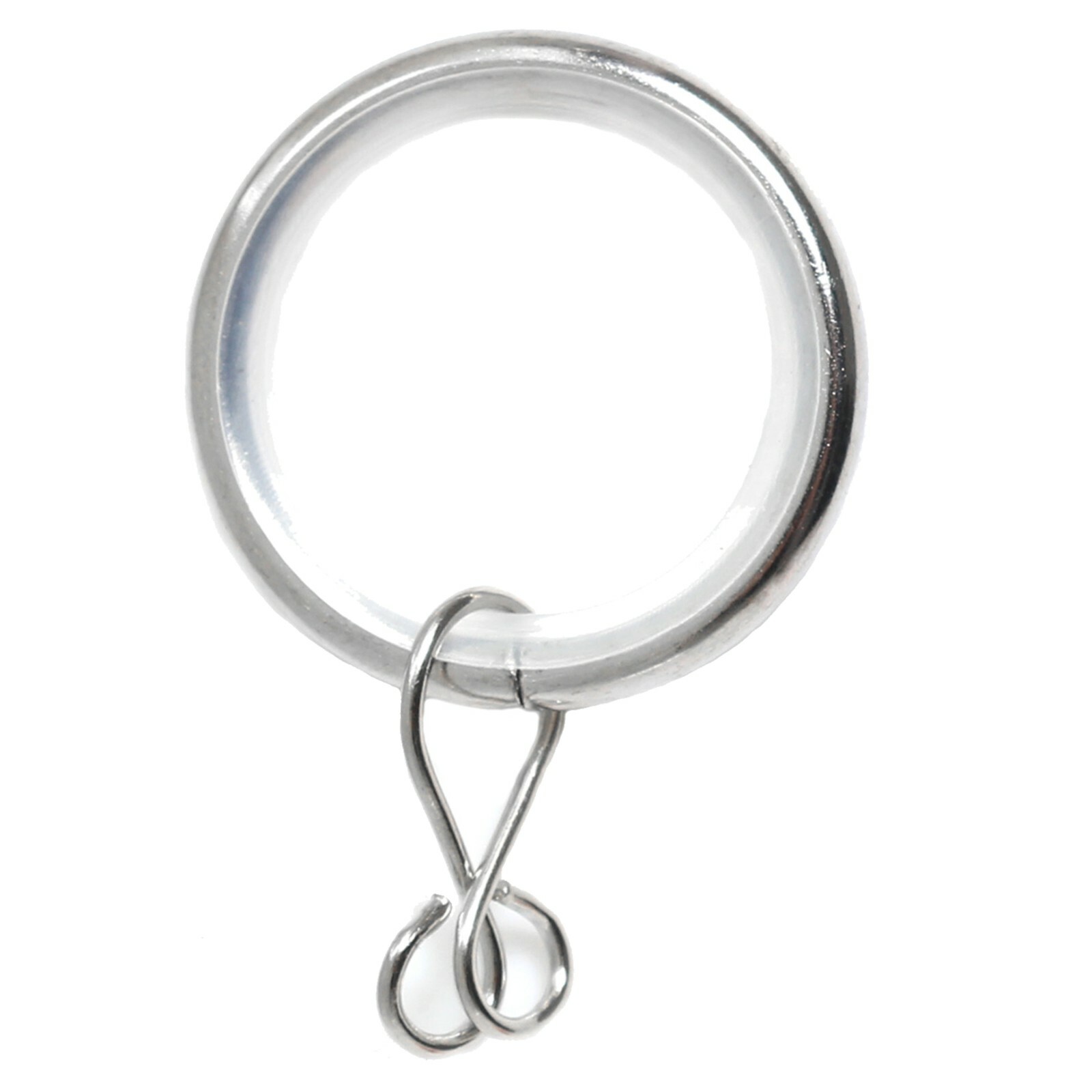 20 x CHROME CURTAIN RINGS FITS 25mm POLES & SMOOTH RUNNINGS INNER ...
