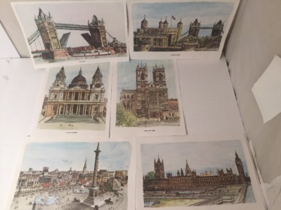 Set of 6 Bernard Smith 1970's Color Art Prints London Landmarks Tower ...