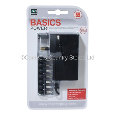 NEW Masterplug Electrical Multi Voltage Charging Power Adaptor | eBay UK