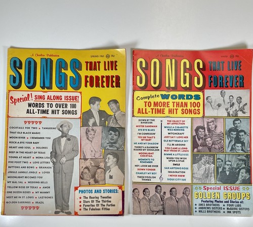 1963 1964 Songs That Live Forever Vintage Magazines Sing Along Lyrics ...
