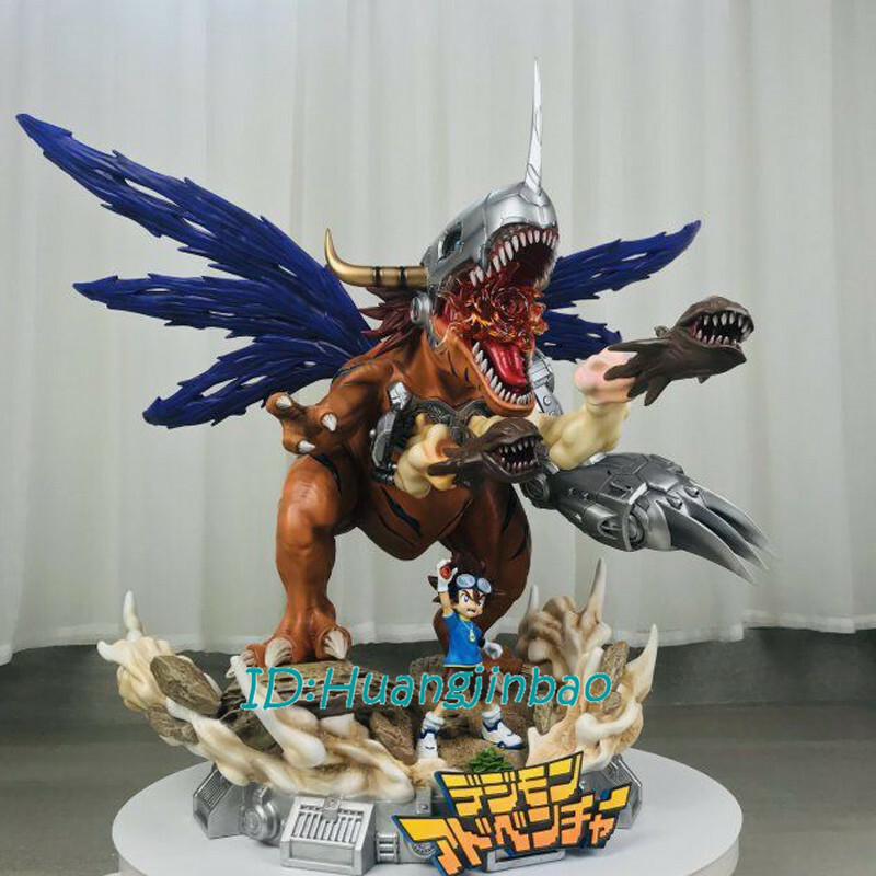 Digimon Adventure YAGAMI TAICHI Metal Greymon Resin Statue Led Light In ...