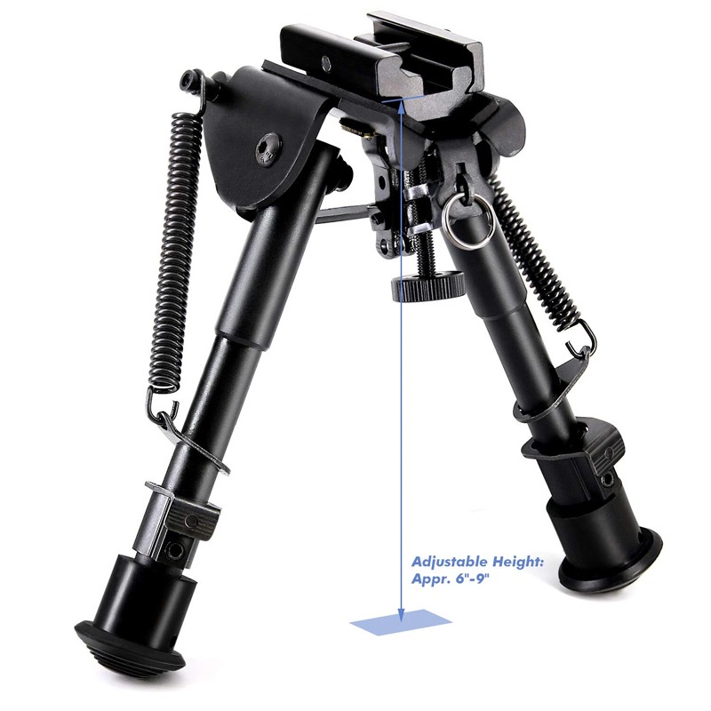 Tactical Rifle Bipod Spring Return For Sling Stud & Picatinny Adapter ...