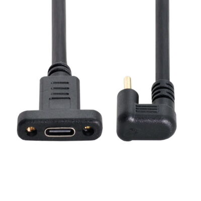 CY 180 Degree U Shape Back Angled USB-C USB 3.1 Type C Male to Female ...