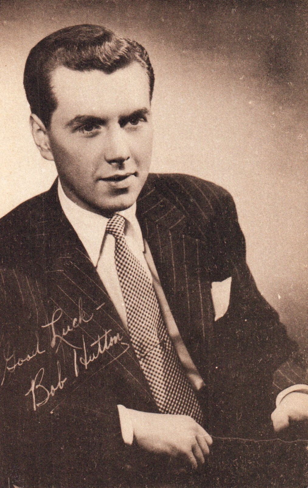 Bob Hutton 3 x 5 Hollywood Movie Star Fan Club Postcard printed ...