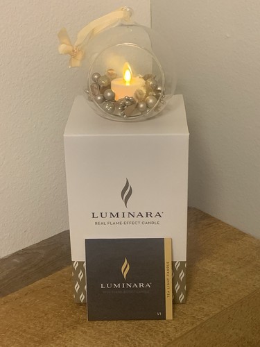Luminara - Real Flame Effect Candle Tea Light Candle Berry Ornament ...