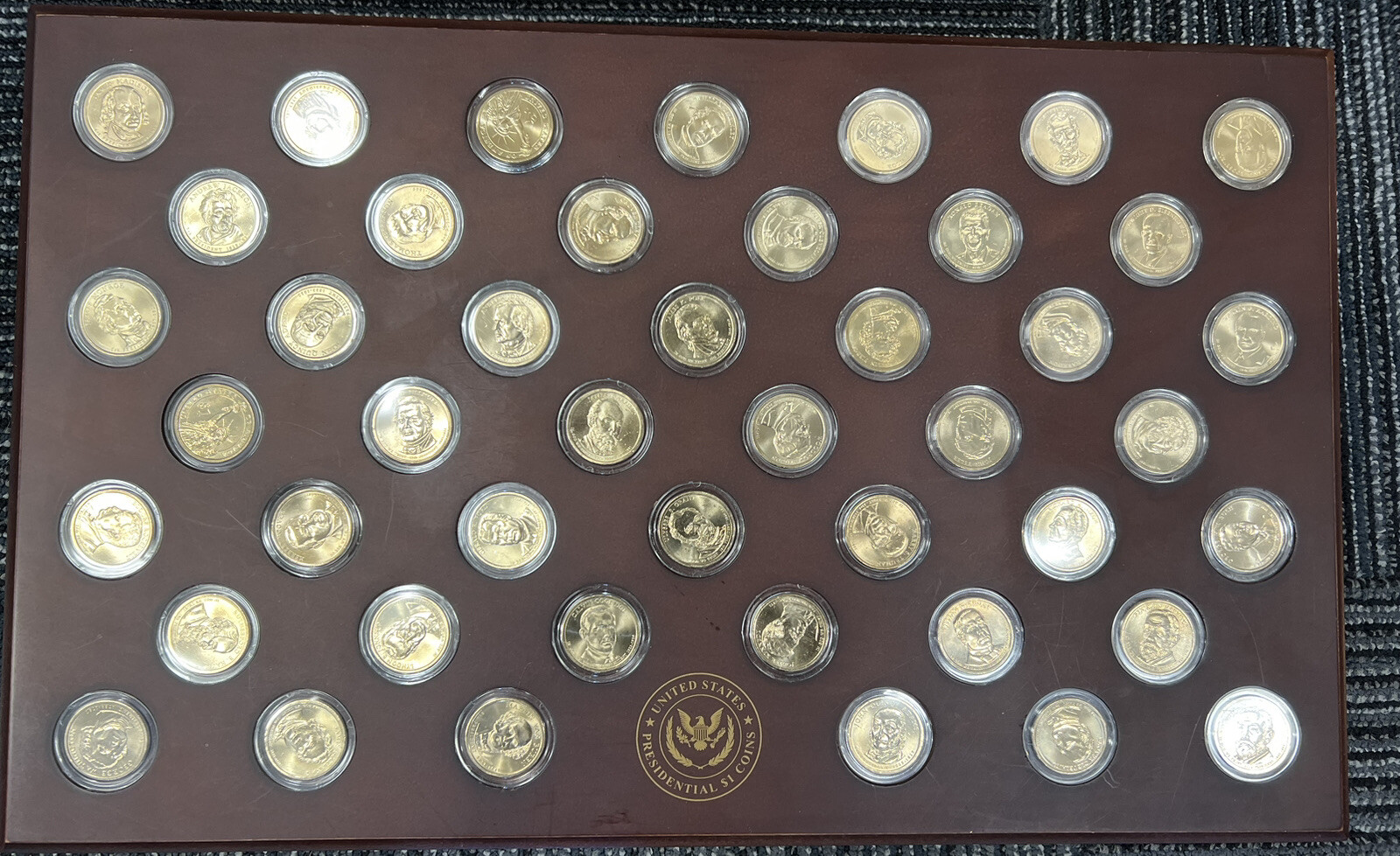 U.S. Presidential Dollar Collection issue by the Danbury mint W/Case ...