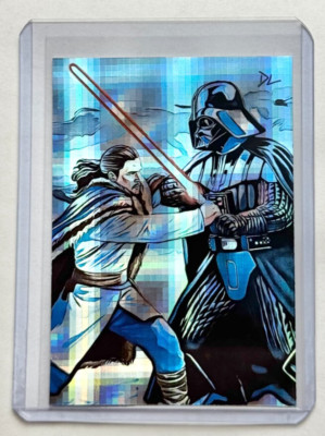 Jon Snow VS. Darth Vader Artist Signed "Lightsaber Battle" Refractor ...