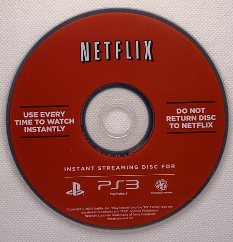 Netflix Instant Streaming Disc (Sony PlayStation 3, 2009) DISC ONLY | eBay