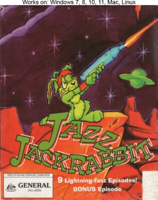 Jazz Jackrabbit Collection PC Mac Game 1994 Holiday Hare 95 Windows 7 8 ...