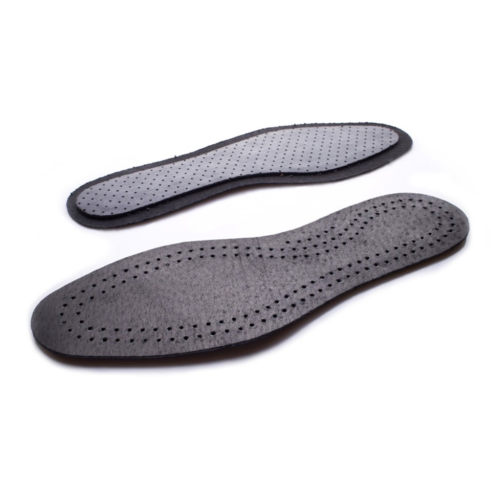 Leather Shoe Insoles Active Carbon Real Inner Sole Boots All Size ...