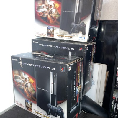 3 PS3’s All In Og box Sony PlayStation 3 MotorStorm Backwards ...