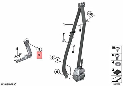Genuine BMW 5-Series Front Seat Belt Buckle Left Driver (11-16) OEM ...