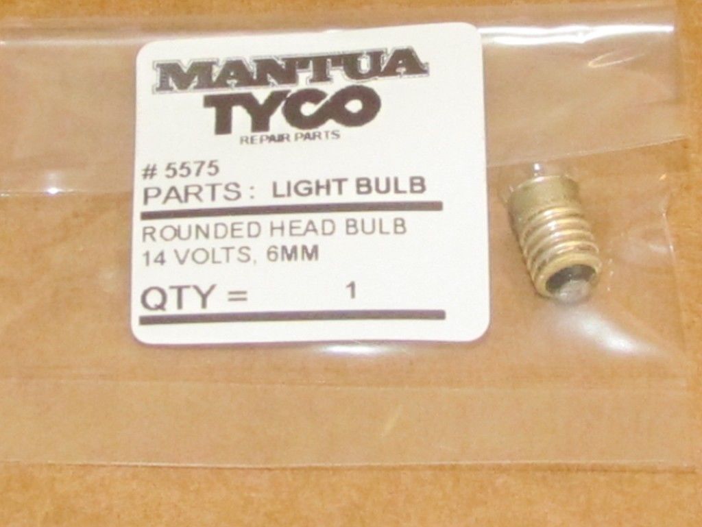 1 #5575 ROUND TOP BULB BY MANTUA & TYCO 1 ROUNDED SCREW BASE BULBS IN ...