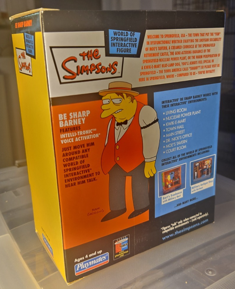 The Simpson World of Springfield Be Sharp Barney Figure | eBay