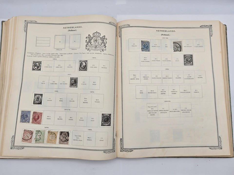 Atq Scott International Postage Stamp Album 1899 Ed,4000 Engravings,333 ...
