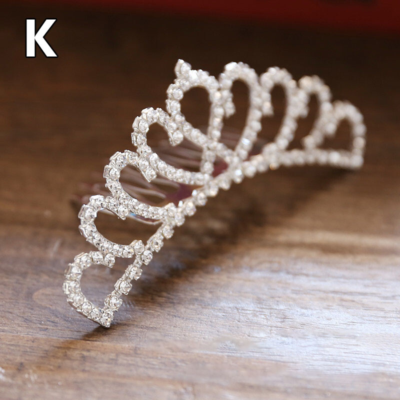 Womens Pearl Crown With Comb Princess Rhinestone Tiara Wedding Headband ...