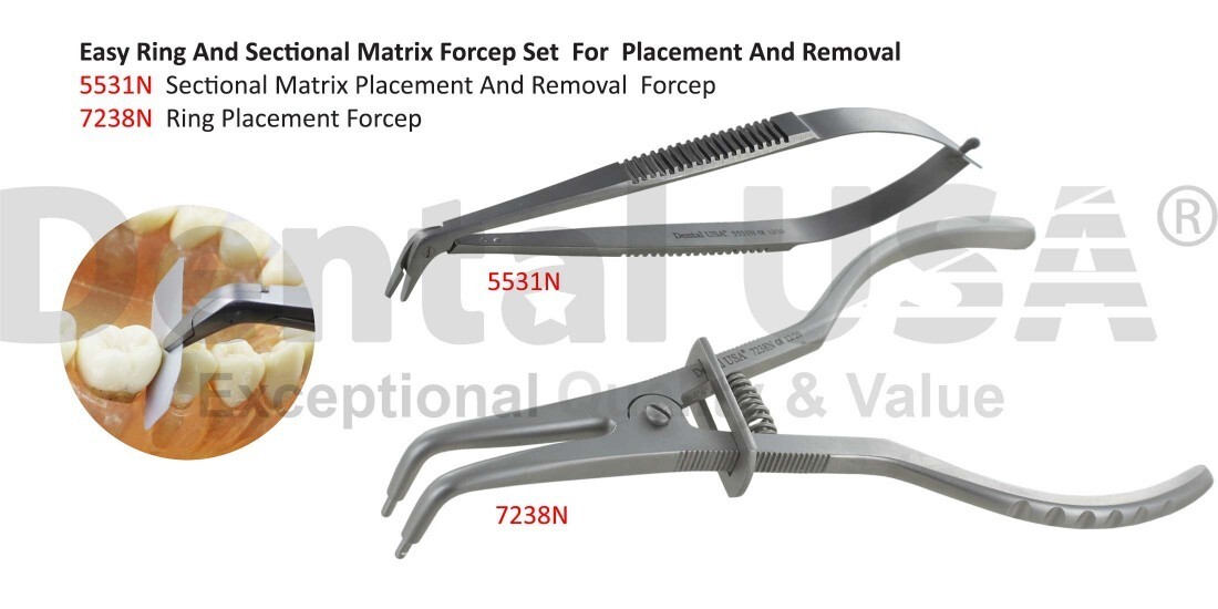 Dental USA EASY RING AND SECTIONAL MATRIX FORCEP SET FOR PLACEMENT AND ...
