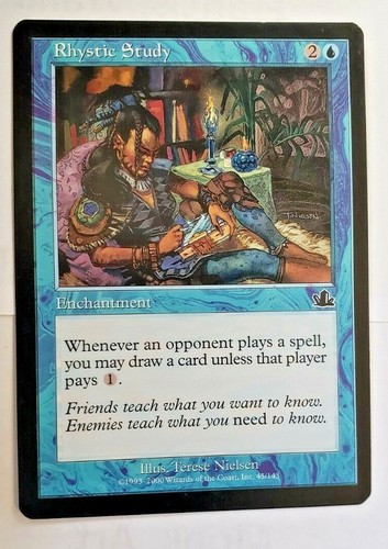 2000 Magic The Gathering Prophecy #45 Rhystic Study MTG Magic The ...