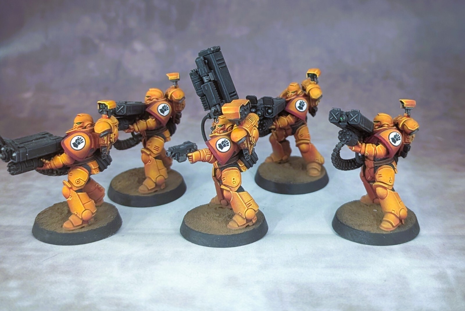 5x Painted Primaris Desolation Squad Space Marines Imperial Fists 40k ...