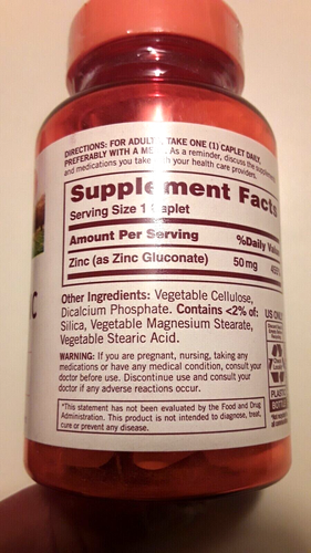 (NEW) 2 Sundown Essential ZINC 50mg 100 caplets (Exp 4/2026) Fast Free ...